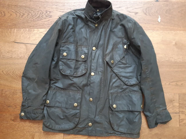 VINTAGE BARBOUR A7 International suit Waxed Biker Green Jacket Military ...