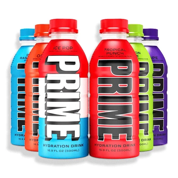 PRIME HYDRATION DRINK By Logan Paul x KSI 6 FLAVORS 🟠🟣🟢🔵🔴⚪️ Fast ...