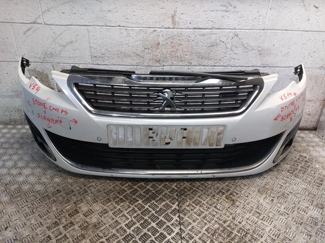 PEUGEOT 308 MK2 Gt Line Complete Front Bumper In White Pearl 2016 £494. ...