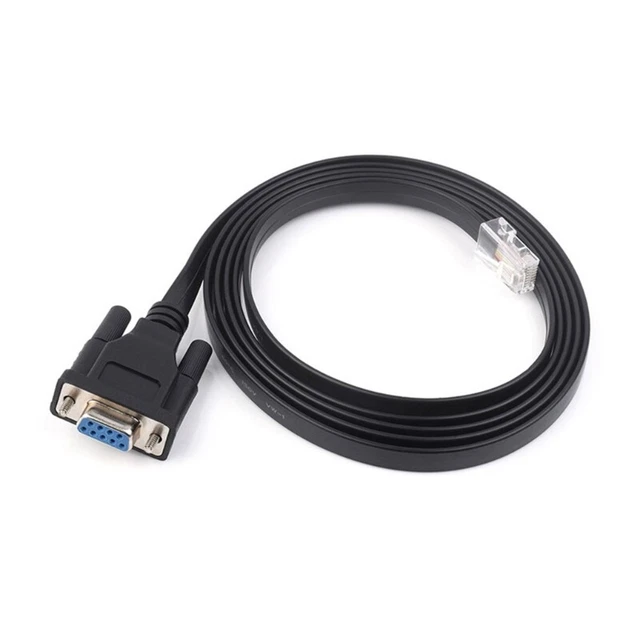RJ45 TO RS232, DB9 9Pin Serial Port Female to RJ45 Female Cat5 Console ...