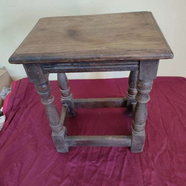 VINTAGE OAK COFFIN Stool by Bevan Funnell Reprodux £35.00 - PicClick UK