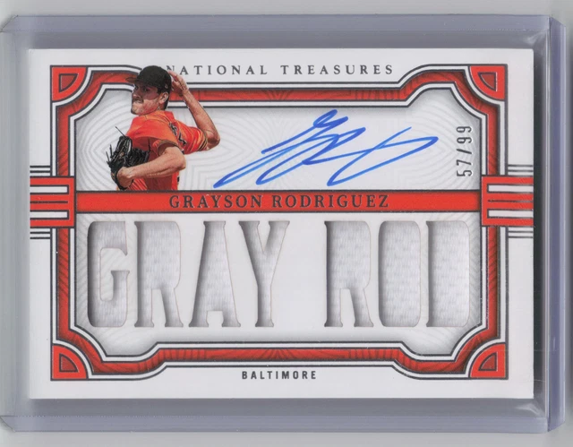 2023 NATIONAL TREASURES #SN-GR Grayson Rodriguez Signature Names Auto ...