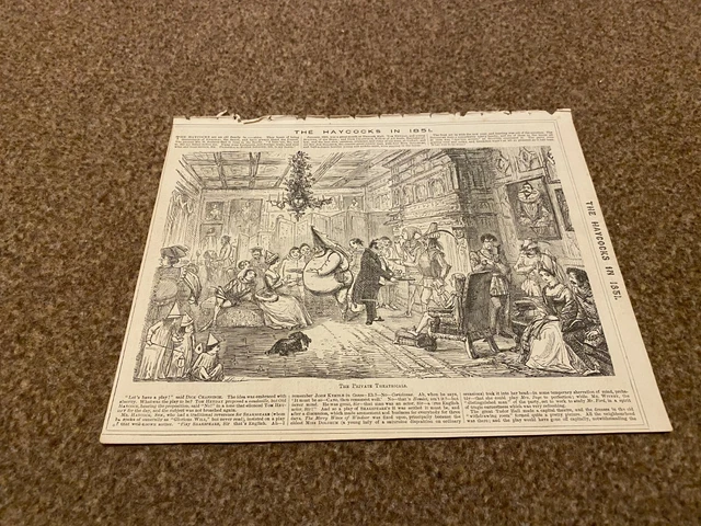 (C04) 1850'S PUNCH Magazine Cartoon Illustration 11X8" The Haycocks In ...