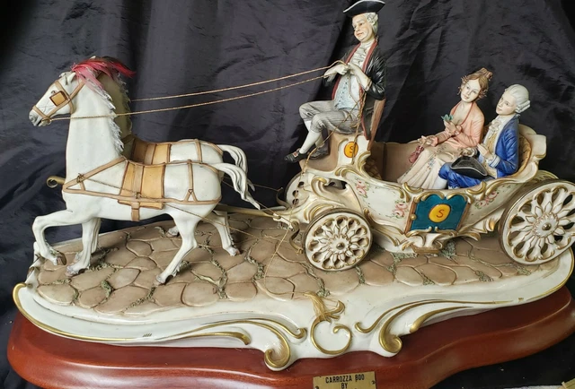 RARO!!! G.CORTESE CAPODIMONTE, Figurina Firmata/Grande Composizione ...