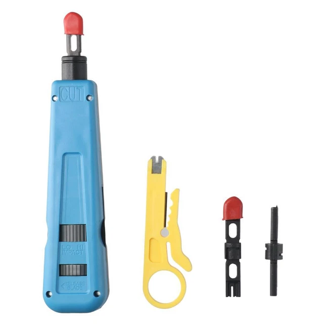 BLUE CRIMPING PLIERS with Three Blades Terminal Insertion Tools Network ...
