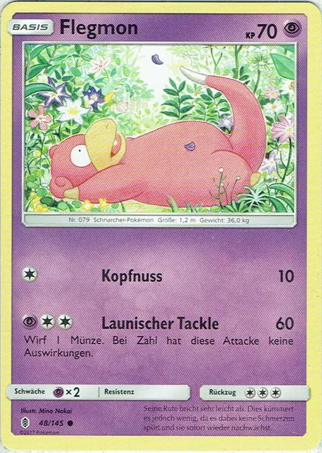 POKEMON CARTE HEURE Le Tuteur Numéro 48/145 Flegmon EUR 1,00 - PicClick FR