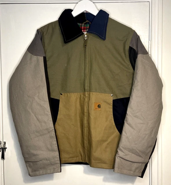 CARHARTT DETROIT JACKET Reworked Vintage Canvas Bomber Jacket Mens ...