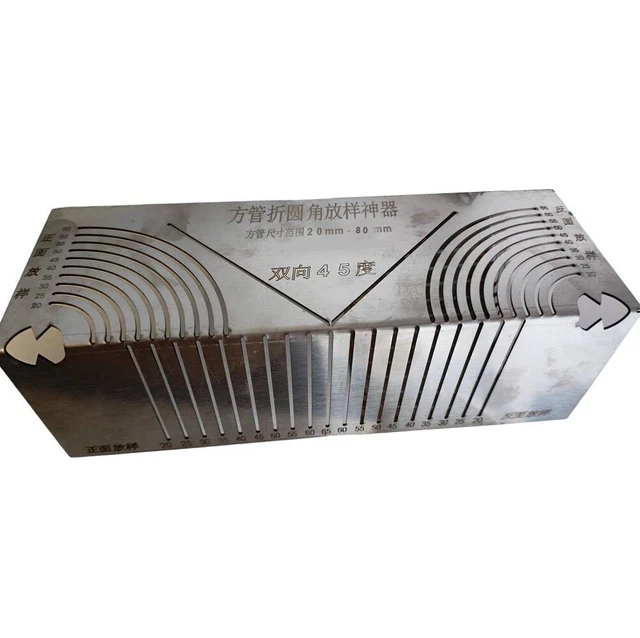 TWO WAY DRAWING Ruler for Square Tube Rounded Corners and Right Angles ...