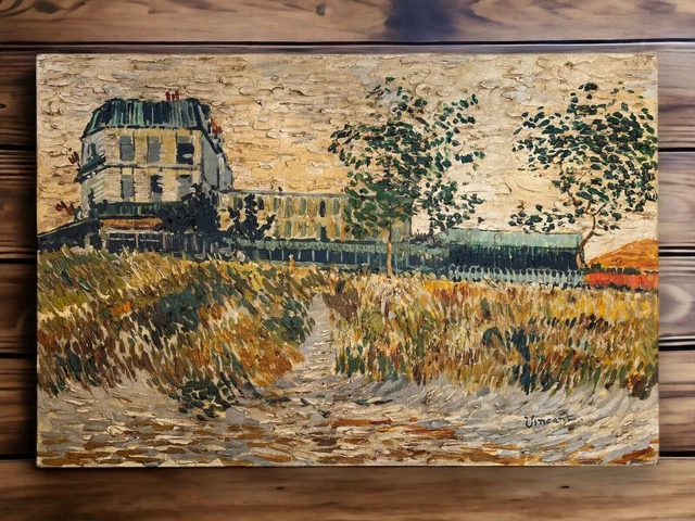 VINCENT VAN GOGH peinture à l'huile toile signée estampillée à la main ...