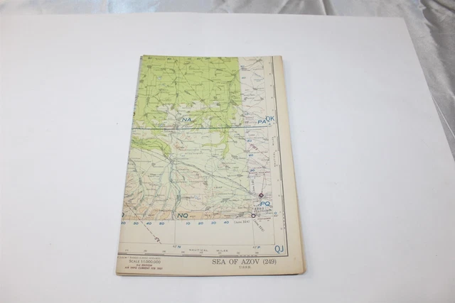WORLD AERONAUTICAL CHART USAF Map 1950's Armed Forces Sea Of Azov #249 ...