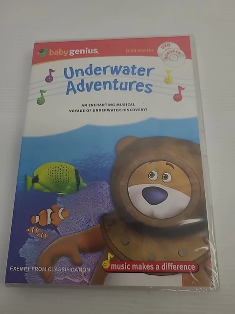 BABY GENIUS - Underwater Adventures + CD (DVD, 2006) Brand New Sealed ...