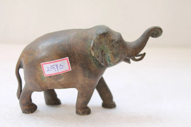 ANTIQUE OLD COPPER Rare Hollow Elephant Statue Figurine NH2970 EUR 201 ...