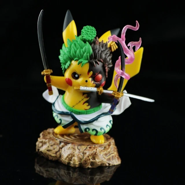 MODELLINO POKEMON ANIME Kawaii Pikachu Cosplay Roronoa Zoro Collezione ...