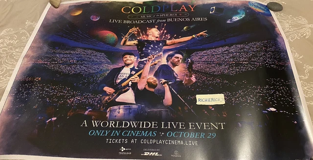 COLDPLAY MUSIC OF the Spheres Live (2022) Original UK Cinema Quad Film Poster £35.00 - PicClick UK