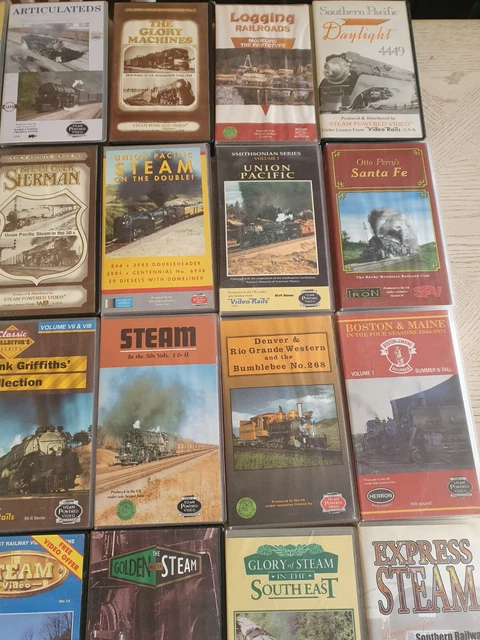 32 X RAILWAY Train Steam VHS Tapes Video The Steam Mainly Americas £0. ...