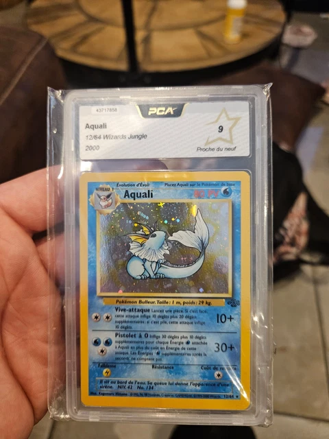 POKÉMON CARD PCA Authentique - Aquali Holo 12/64 Wizards Jungle 2000 Fr ...