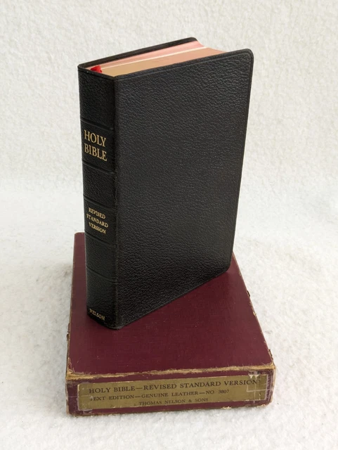 THE HOLY BIBLE Revised Standard Version Thomas Nelson Black Leather ...
