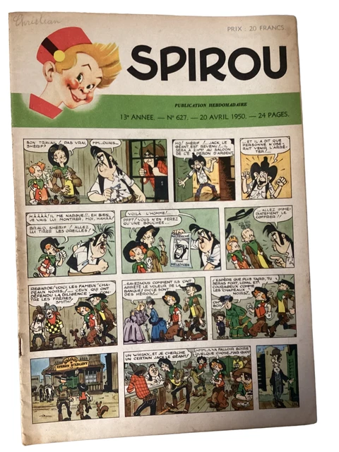 ANCIENNE REVUE SPIROU Vintage Bande Dessinée Livre Pas Lucky Luke Astérix 1950 EUR 4,00 ...