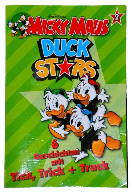 DISNEY MICKY MAUS Duck Stars - Tick, Trick + Track Taschenbuch Grün EUR ...