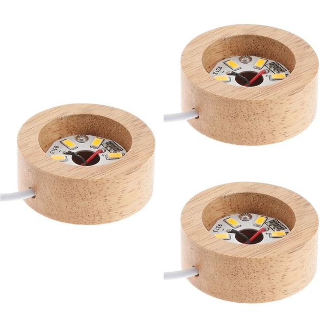 3 PACK LED Base Light Thin Ligjt Stand for Crystal Decorative Sphere ...