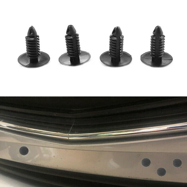 BLACK BUMPER PLUGS Set to Cover For Front License Plate Holes with 4 ...