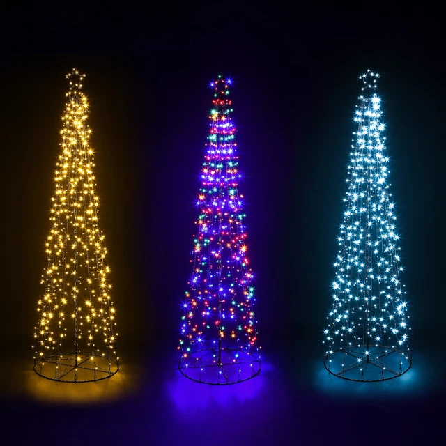 CHRISTMAS CONE TREE Decoration Led Lights Star Topper Xmas Indoor ...