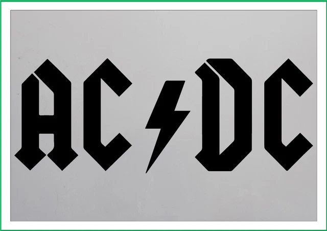 AC DC LOGO mylar stencil, 190 micron reusuable flexible stencil £3.20 ...