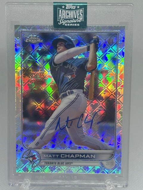 MATT CHAPMAN 2024 Topps Archives Firma Series 1/1 LOGOFRACTOR Auto Blue Jays EUR 67,33 - PicClick IT