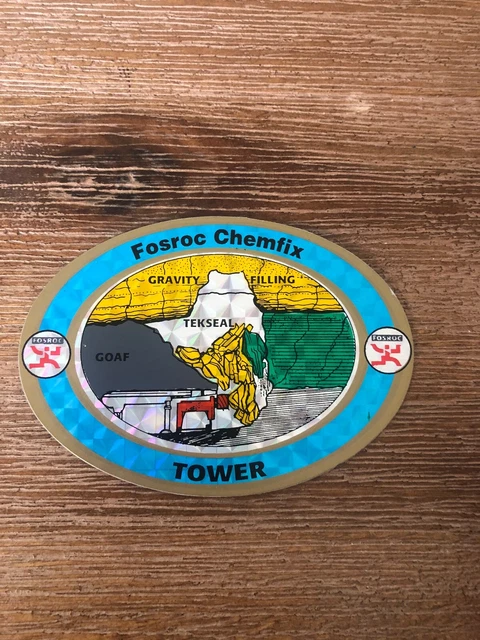 TOWER FOSROC CHEMFIX Gravity Filling Hologram Mining Sticker $1.99 ...