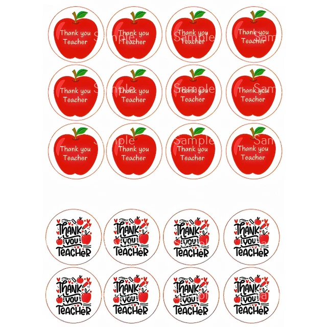 20 X Thank You Teacher Pre Cut Edible Wafer Cupcake Toppers V2 £3 99
