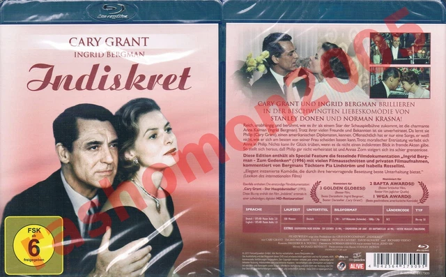 BLU-RAY INDISCREET (1958) Cary Grant Ingrid Bergman Stanley Donen ...