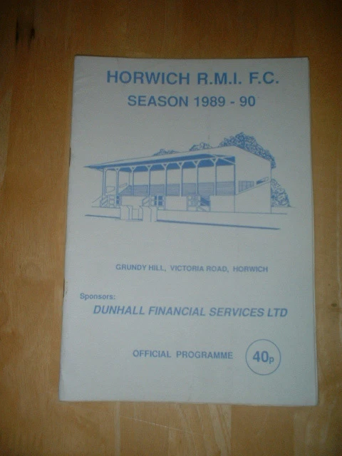 1989/90 HORWICH RMI V Bishop Auckland - Northern Premier £0.99 ...