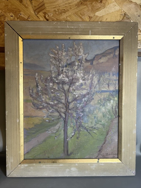 ANCIENNE HUILE SUR toile signé Gertrud Berger (1876-1950), Artiste ...