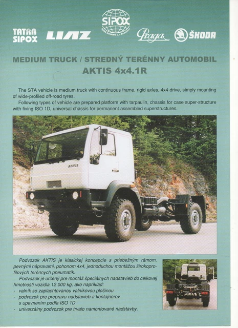 TATRA SIPOX (TANAX) Aktis 4x4.1R STA truck (Slovakia) _2001 Prospekt ...