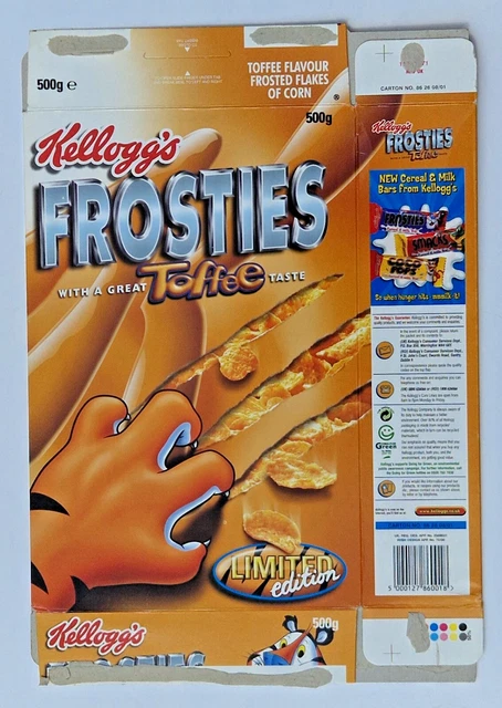 2000 KELLOGGS CEREAL Frosties Toffee Limited Edition Launch Complete ...