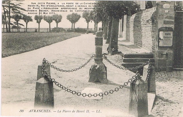 AVRANCHES 50 PIERRE de Henri II CPA écrite à Marcelle Par L. ORVAIN ...