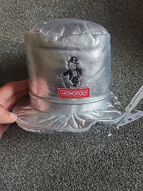HASBRO MONOPOLY TOP Hat Plush Toy Silver £5.92 - PicClick UK