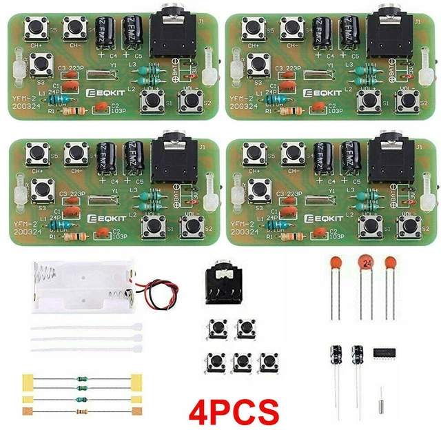 4X WIRELESS STEREO FM Radio Receiver Module PCB DIY Electronic Kits ...