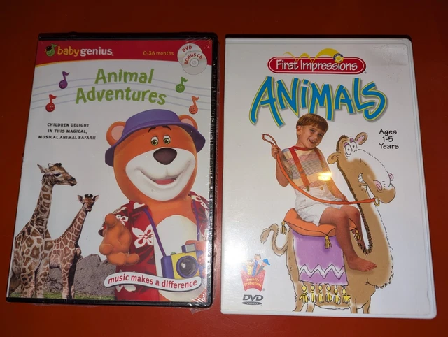 BABY GENIUS ANIMAL Adventures DVD New/Sealed + First Impressions ...