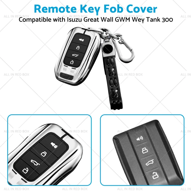 SUITABLE FOR GREAT Wall GWM Wey Tank 300 Alloy Car Remote Key Fob Cover ...