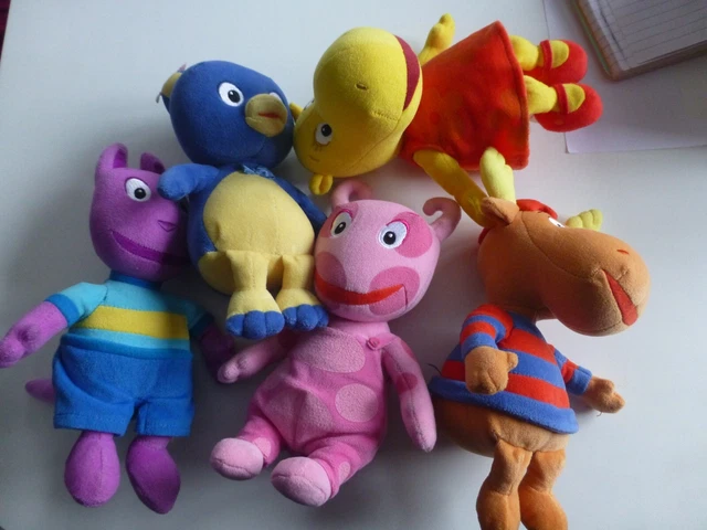 BACKYARDIGANS TY SOFT Toys Plush Bundle Tyrone Uniqua, Tasha, Austin ...