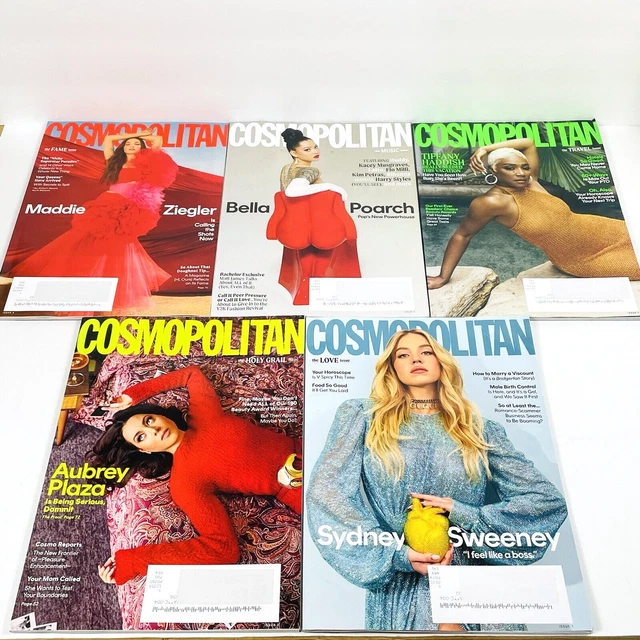 COSMOPOLITAN MAGAZINE LOT Vol.271, No.1-5 Sydney, Bella, Maddie, Aubrey ...