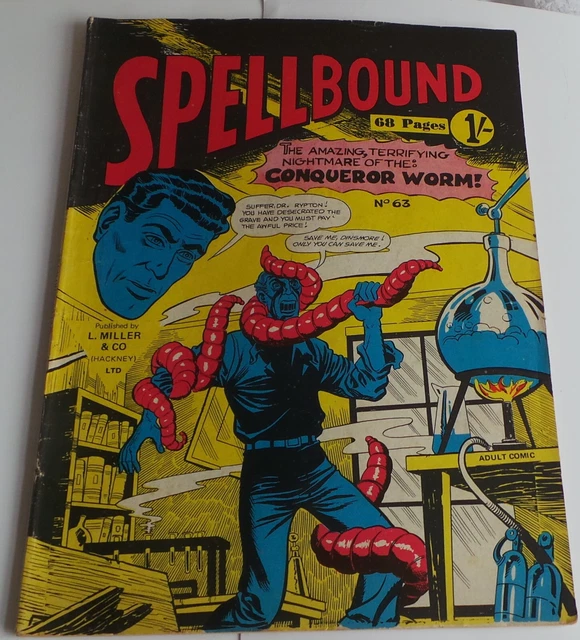 SPELLBOUND 63 L. Miller 1950s/1960s UK Precode Horror/Crime Reprints Predecimal £22.00 - PicClick UK