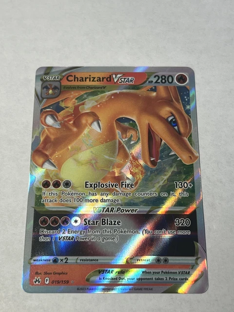 POKÉMON TCG CHARIZARD Vstar Crown Zenith 019/159 Holo Ultra Rare Near ...