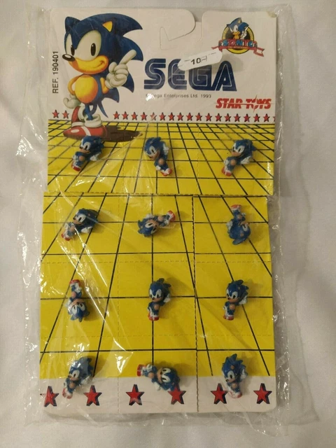 SONIC THE HEDGEHOG 3D figure Pin Badge Set of 12 SEGA 1993 Star Toys ...