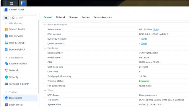 SYNOLOGY DS1515+ 5-BAY NAS 16GB RAM NO HDDs $555.41 - PicClick CA