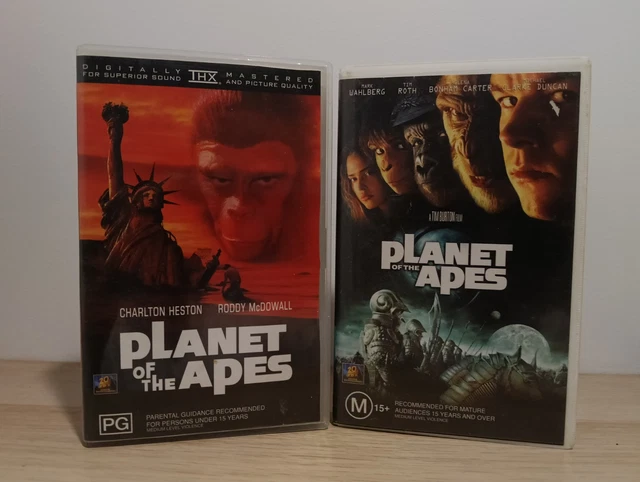 PLANET OF THE Apes - VHS Video Tape Big Box 1967 & 2001 Versions Ex ...