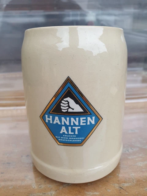 BIERKRUG STEIN-KRUG HANNEN Alt mit 60er Jahre Logo 0,5 L ohne ...