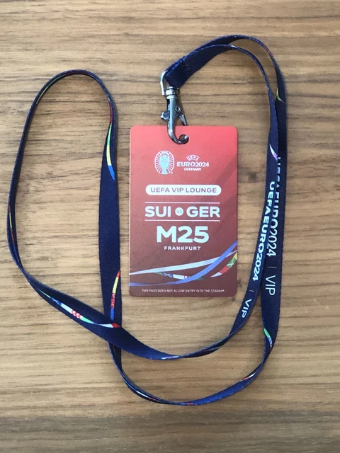USED VIP TICKET Badge UEFA EURO 2024 M25 Schweiz - Deutschland EUR 50 ...
