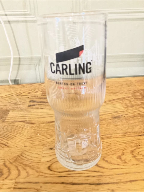 VINTAGE ETCHED CARLING lager pint glass, Burton-on-Trent, England no1 £ ...